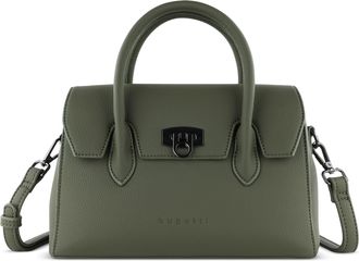 Bugatti Iria kleine Damenhandtasche aus Kunstleder, elegante Schultertasche, olive