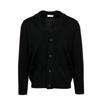 Paolo Pecora Lapel Cardigan - - Knitwear - Herren - Schwarzk - L
