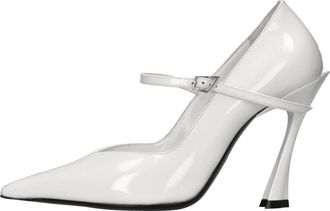 MUGLER Femme, Chaussures, Blanc, Taille: 37 1/2 EU Escarpins 100 en cuir