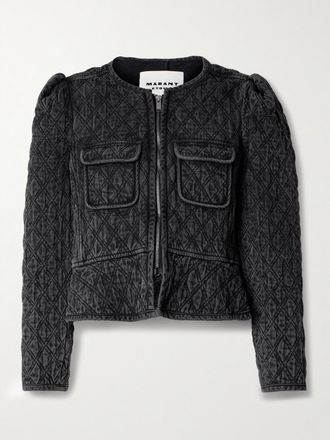 Isabel Marant Deliona Jacke Aus Gestepptem Baumwoll-canvas - Schwarz