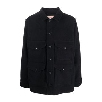 Filson Marineblaue Wollhemdjacke mit Pattentaschen - - Jackets - Herren - Blau - M