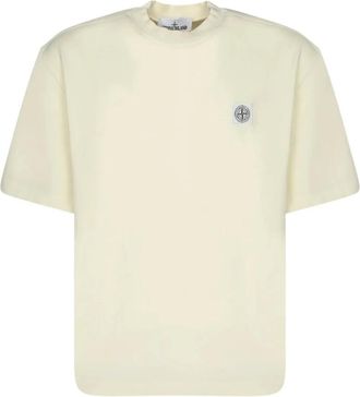 Stone Island T-shirt col rond - Homme - Tops - Beige - Taille: XL