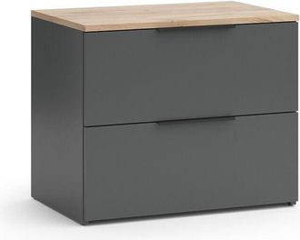 Vicco Sideboard Wido, Anthracite, 60 x 50 cm avec 2 tiroirs