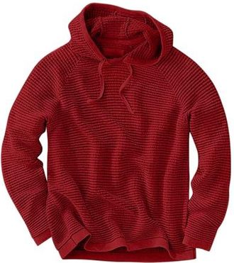 Generic Lightweigh Sweat &agrave; capuche uni pour homme 2026 Printemps 2026 Pull chaud &agrave; manches longues pour entra&icirc;nement int&eacute;rieur et ext&eacute;rieur, Rouge, 4XL