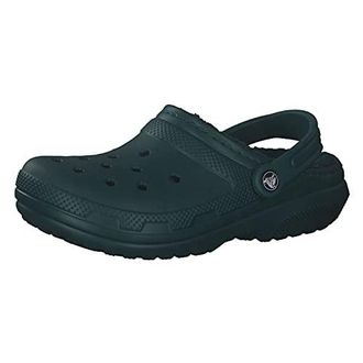Crocs Unisexe Adulte Classic Lined Clog Sabots, Evergreen, 33/34 EU