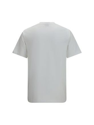 Kenzo Mens Embroidered Signature Cotton T-Shirt Off White T-Shirts And Polos