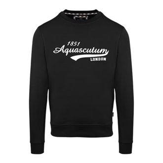 Aquascutum Sweatshirt f&uuml;r Herren, Rundhalsausschnitt, Regul&auml;r (Schwarz)