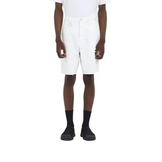 &Eacute;tudes Studio Wei&szlig;er Denim Destroy &Auml;rmellose V-Ausschnitt Pullover - - Shorts - Herren - Wei&szlig; - S