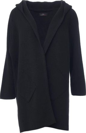 Zwillingsherz Strickjacke Cardigan f&uuml;r Damen - Hochwertiger Mantel &Uuml;berwurf warm kuschelig weich mit Kapuze - Cape Umhang Strick Fr&uuml;hjahr Herbst Winter