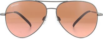 Serengeti Eyewear Lunettes De Soleil Carrara 8453 Mat Sombrem&eacute;tal Mineral Pilotes Divers Brun D&eacute;grad&eacute;