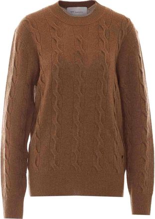 Ami Pull Col Rond - Marron