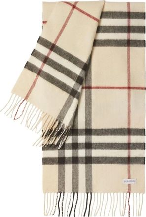 Burberry Check Cashmere Scarf - - Accessories - unisex - Beige - ONE SIZE