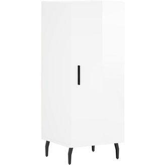 vidaXL Sideboard Hochglanz-Wei&szlig; 34,5x34x90 cm Holzwerkstoff Vidaxl