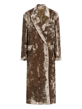 Uma Wang Double-Breasted Coat Camelot