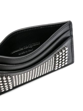 Alexander McQueen Studded Leather Card Case - Black