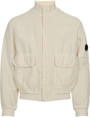C.P. Company Veste boutonn&eacute;e en coton et lin