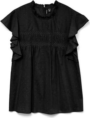 Vero Moda Femme Female Bluse Vmtrine Hemd Top, Noir, S EU