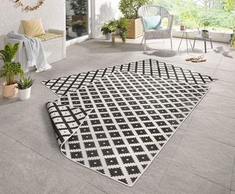 Hanse Home NORTHRUGS In- und Outdoor Teppich Nizza 200x290cm - Wendeteppich Wetterfest Modernes Geometrisches Muster für Balkon Terrasse Garten Wintergarten Küch