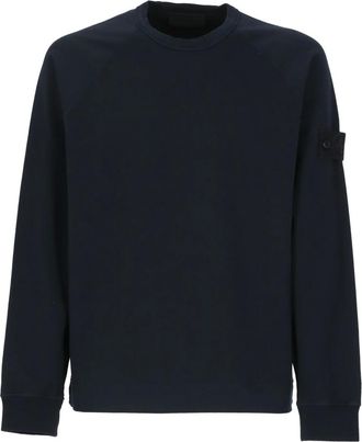 Stone Island Homme, Sweatshirts et sweats &agrave; capuche, Bleu, Taille: XL SweaT-shirt ras du cou avec &eacute;cusson logo