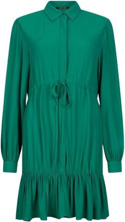 Roberto Cavalli Mini Hemdblusenkleid mit Tunnelzug in der Taille - - Dresses - Damen - Gr&uuml;n - XS