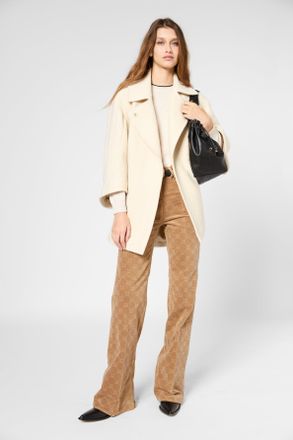 Gerard Darel Manteau court en coton et laine - SELMA - Naturel