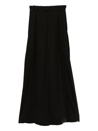 Quetsche Hose mit Sheer-Detail - BLACK