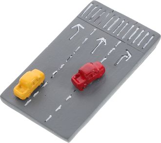 SOLUSTRE Resin Miniatur Straßenmodell für Sandtisch Psychologische Beratung Kreatives Verkehrsstraßendesign Detaillierte Mikro Landschaft Dekoration
