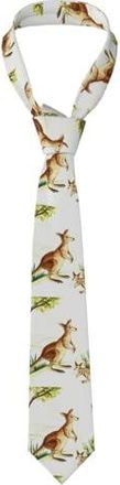 Generic Cravate DAffaires Motif Kangourou Tendance Tie R&eacute;glable Cravate Pour Homme Pour Mariage F&ecirc;te Accessoires