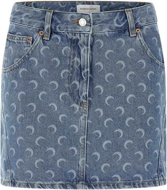 Marine Serre Minirock - Hellblau