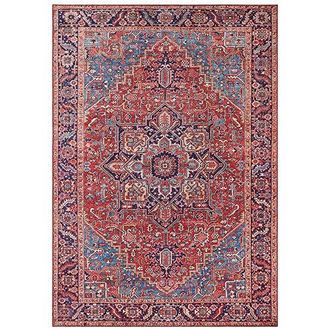 Nouristan Asmar Teppich - Wohnzimmerteppich Orient-Touch Detailiertes Muster Florales Kurflor Flachgewebe Teppich f&uuml;r Esszimmer, Wohnzimmer, Schlafzimmer - Orie