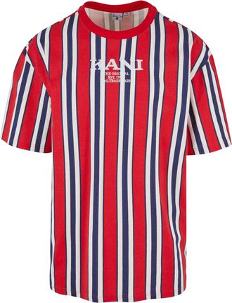 Karl Kani Herren KM241-034-1 Retro Striped Tee red/Navy/Offwhite, M