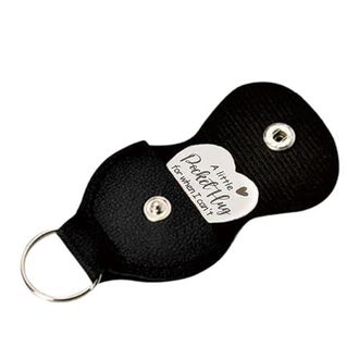 Generico Porte-cl&eacute;s A Little - Pi&egrave;ce en coeur double face avec bracelet en cuir, souvenir en acier inoxydable grav&eacute; | rappel amiti&eacute; pour hommes et femmes, acce