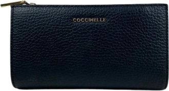 Coccinelle Femme, Accessoires, Noir, Taille: ONE Size Metallic Soft Medium Wallet