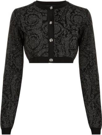 Versace Cardigan court &agrave; motif
