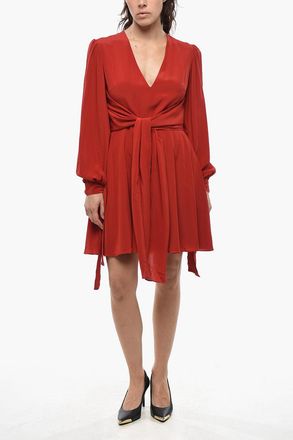 Stella McCartney Asymmetric Tunic with V-Neck and Bow Stella McCartney