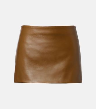 Khaite Mini-jupe Jett en cuir