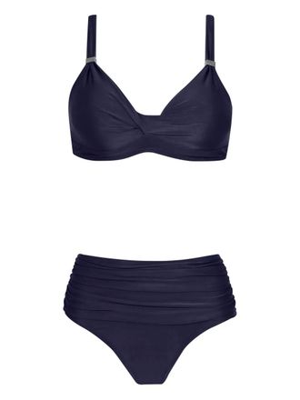 Lygia & Nanny Marianne Bikini mit gerafftem Detail - Blau