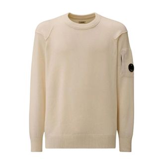 C.P. Company C.p. Company - Pull col rond Lens - Homme - Pulls - Beige - Taille: XL