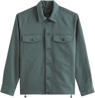 Marc O'Polo Sateen-Overshirt - - Shirts - Herren - Gr&uuml;n - 2XL