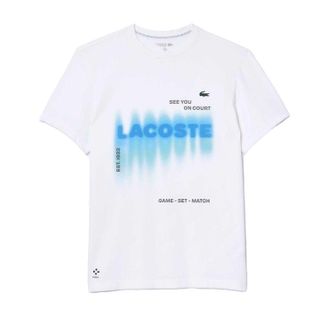 Lacoste Tennis X Daniil Medvedev T-Shirt für Herren (Weiß)