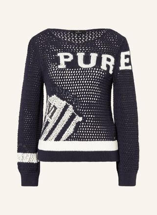 Monari Monari Pullover Mit Schmucksteinen blau