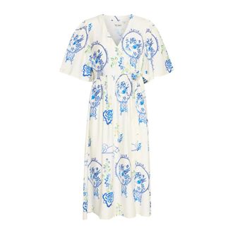 Ichi Grafisches Kleid Gro&szlig;es Fliesenmuster - - Dresses - Damen - Mehrfarbig - S