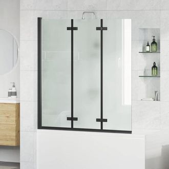vidaXL Enceinte de Douche Noir 130 x 138 cm Verre ESG et aluminium vidaXL