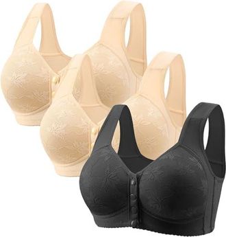 Generic Sous-v&ecirc;tement tendance et d&eacute;contract&eacute; &agrave; lavant pour les personnes &acirc;g&eacute;es - Doux pour la peau et confortable - Soutien-gorge de sport &agrave; armatures, Orang