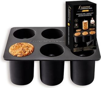 Silpat Flexipan Moule Silicone Cookie Shot Dominique Ansel - Biscuit Chocolat - Accessoire P&acirc;tisserie Maison - Cuisson Uniforme, D&eacute;moulage Facile - Dessert G