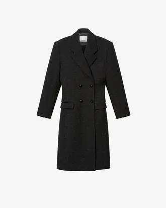 Isabel Marant Wollmantel Erla - Damen - Anthracite - Gr&ouml;&szlig;e 34 - Isabel Marant