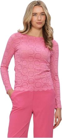 Ydence Top Loiza - - Tops - Damen - Rosa - XL