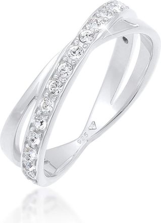 Elli Ring Damen Wickel Elegant mit Kristallen in 925 Sterling Silber