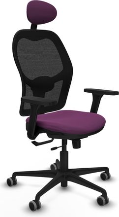 Piqueras y Crespo Ergonomischer Stuhl, verstellbare Arme, h&ouml;henverstellbare Lendenwirbelst&uuml;tze und festes Kopfteil, ausgestattet mit Syncro/Traslack und Schaumstoff, Sc