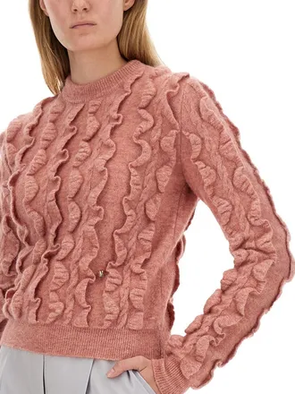 Moschino Virgin Wool Blend Sweater - Pink